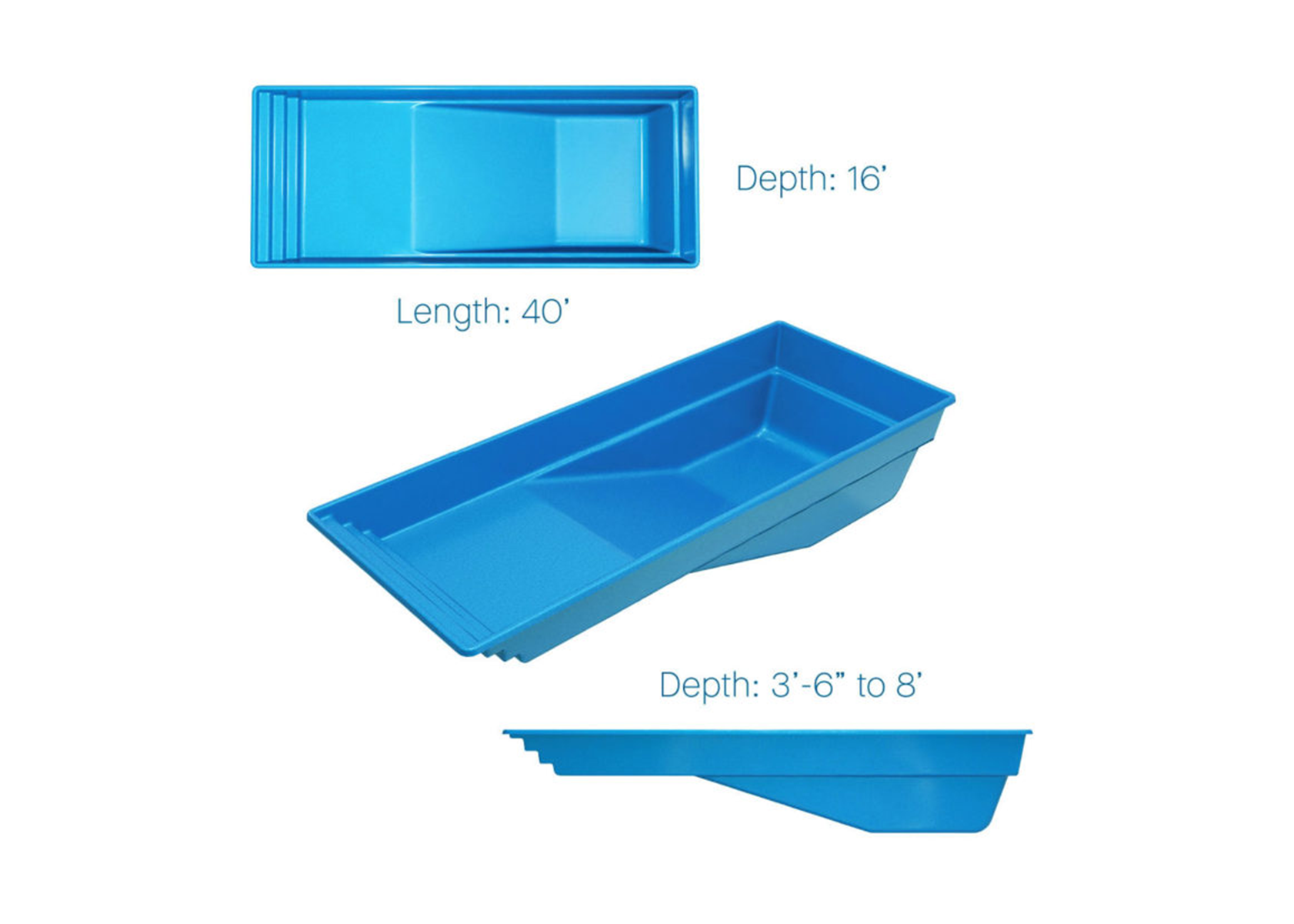 Monaco 16' x 40' - Elite Pool Builders